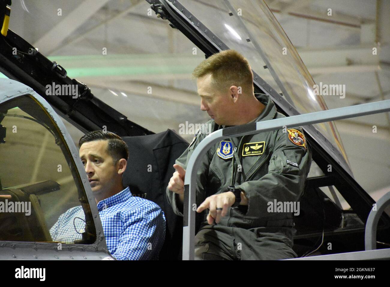 Staff members from Sen. Josh Hawley’s office visit the 442 Fighter Wing ...