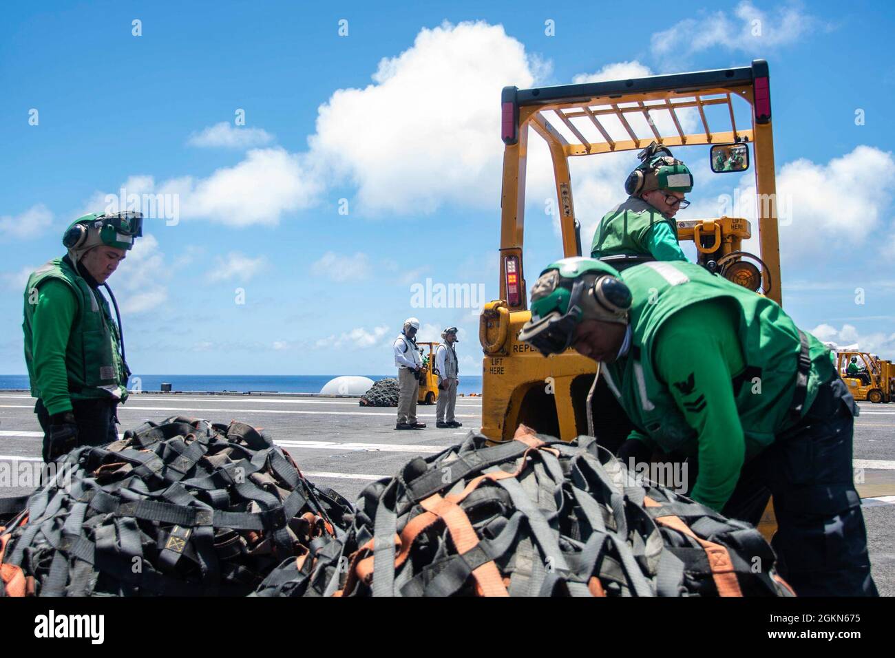 210603-N-WS494-1028 PHILIPPINE SEA (June 3, 2021) Sailors from Supply ...