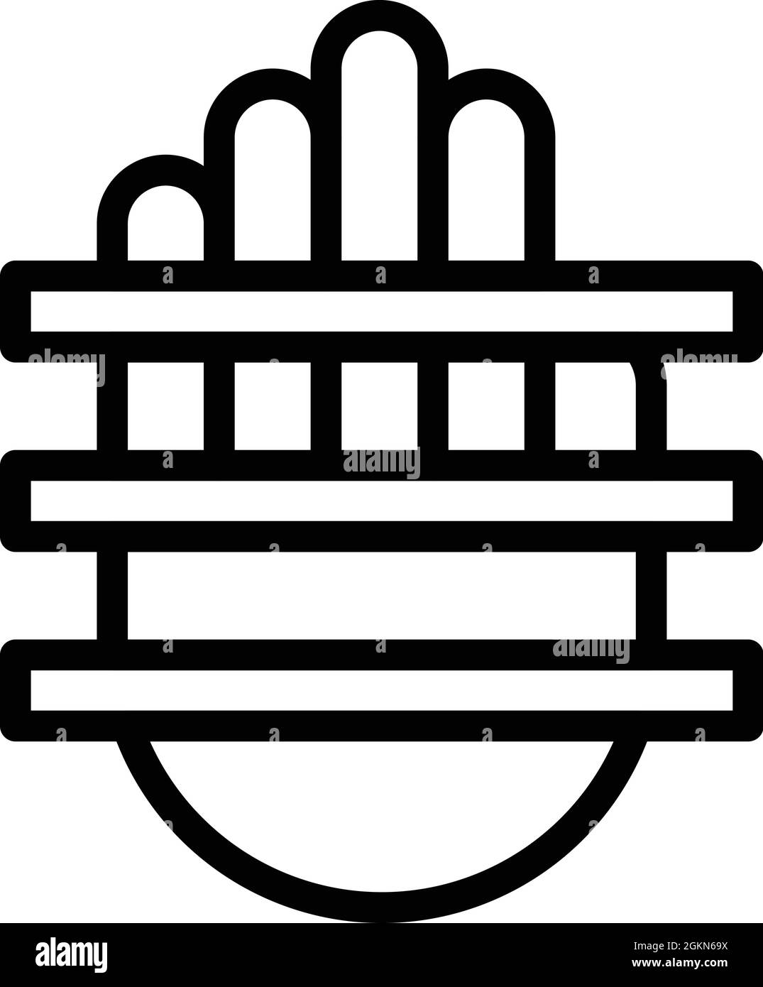 Palm Print Scanning Icon Outline Vector Hand Scan Biometric Scanner Stock Vector Image And Art