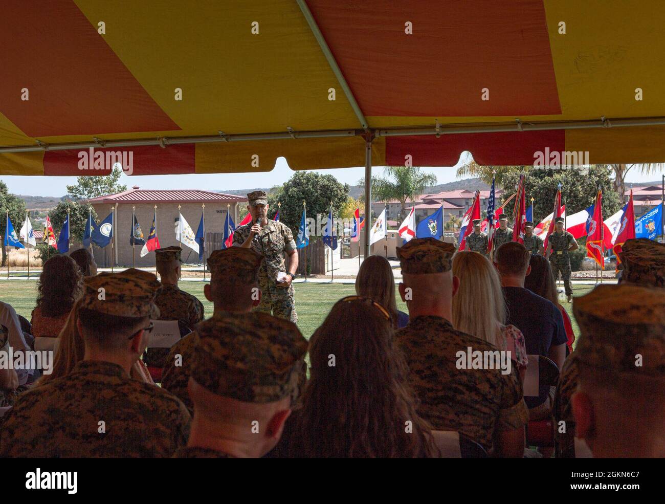 U.S. Marine Corps Col. Michael W. Stehle, outgoing commanding officer ...