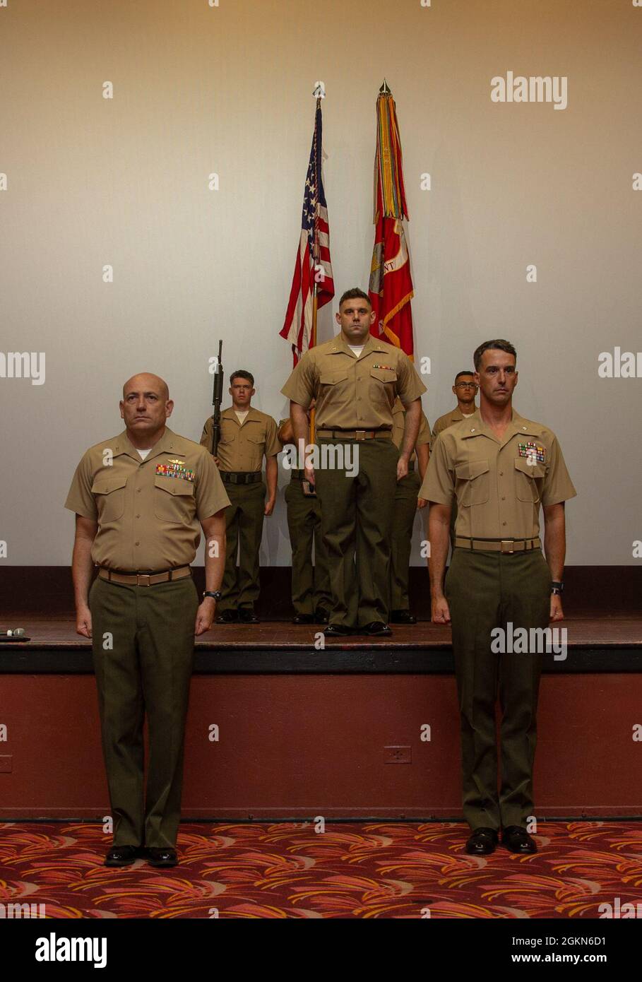 U.S. Marine Corps Col. Gilbert D. Juarez, outgoing commanding officer ...
