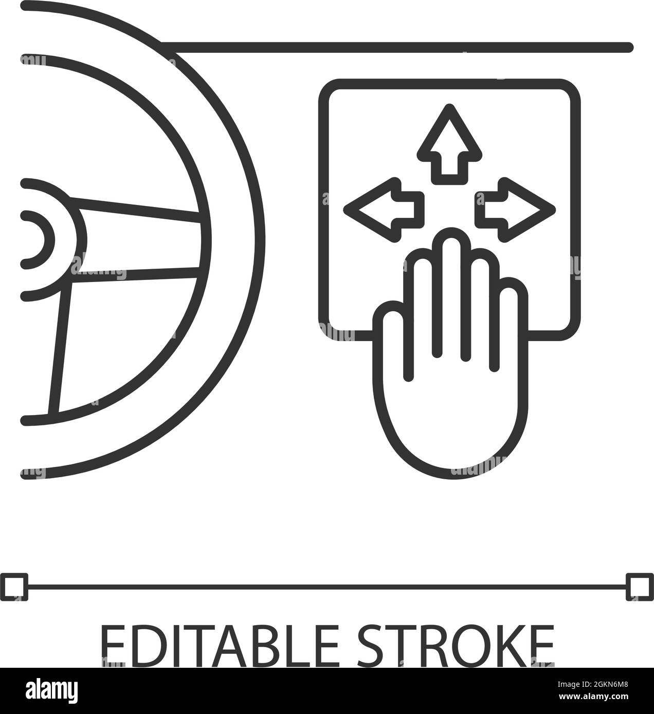 Gesture control technology linear icon Stock Vector Image & Art - Alamy