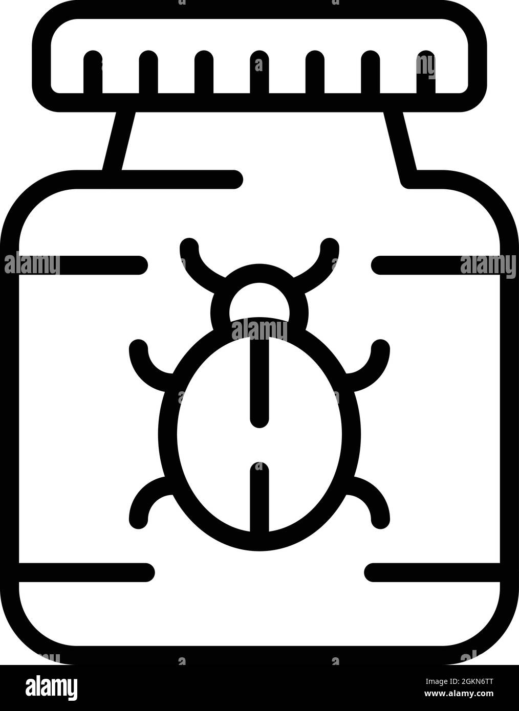 Bug chemical icon outline vector. Insecticide control. Pest spray Stock ...