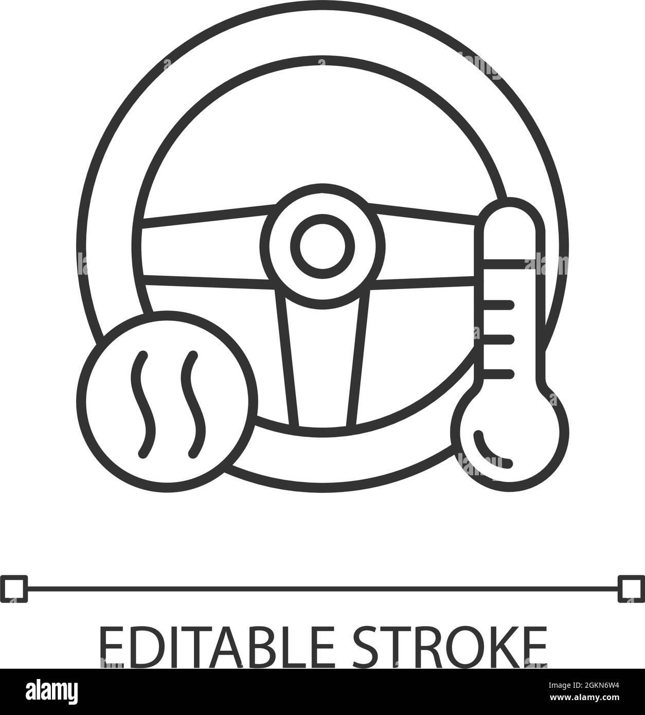 Steering wheel icon linear Black and White Stock Photos & Images - Alamy