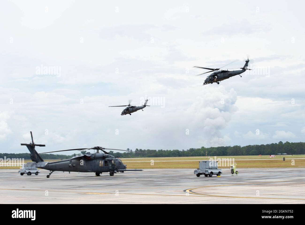 U.S. Air Force Col. Ben Conde, 23d Wing vice commander, flies over the ...