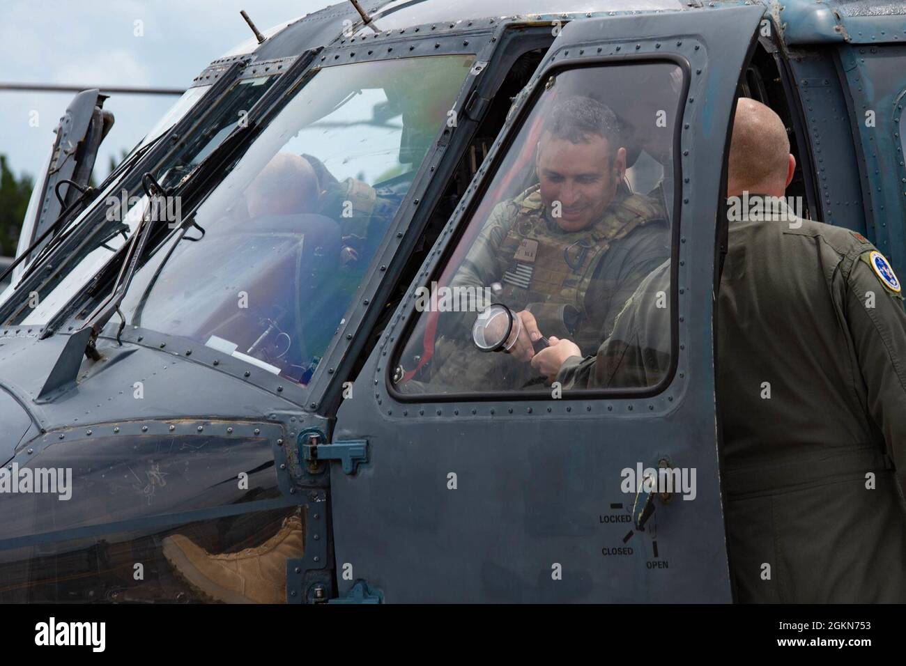 U.S. Air Force Col. Ben Conde, 23d Wing vice commander, prepares to ...