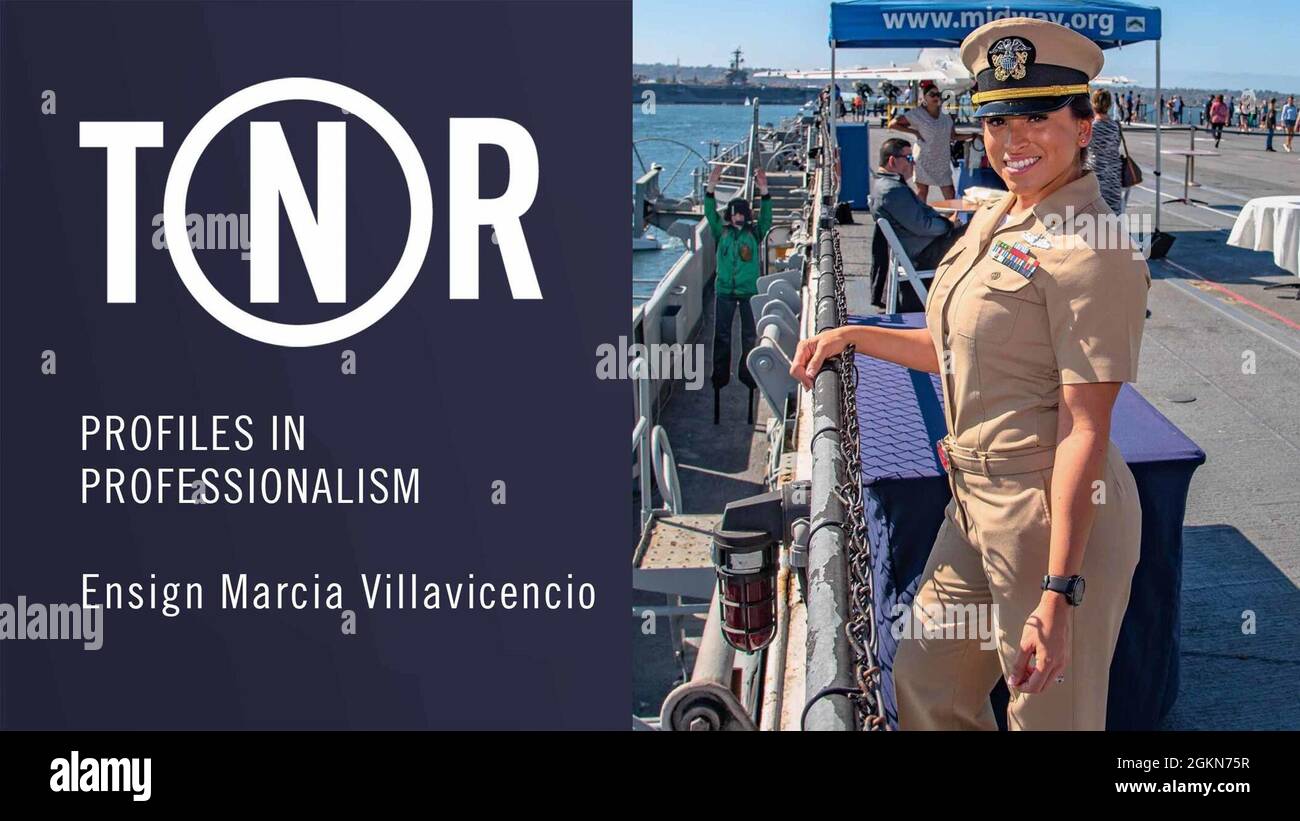 Ensign Marcia Villavicencio is always moving forward, setting and ...