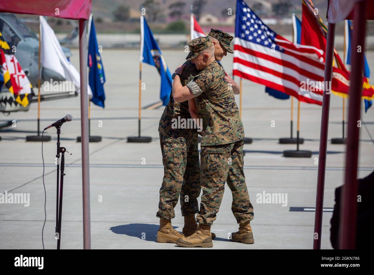 U.S. Marine Lt. Col. Robert S. Bunn, the outgoing commanding officer of ...