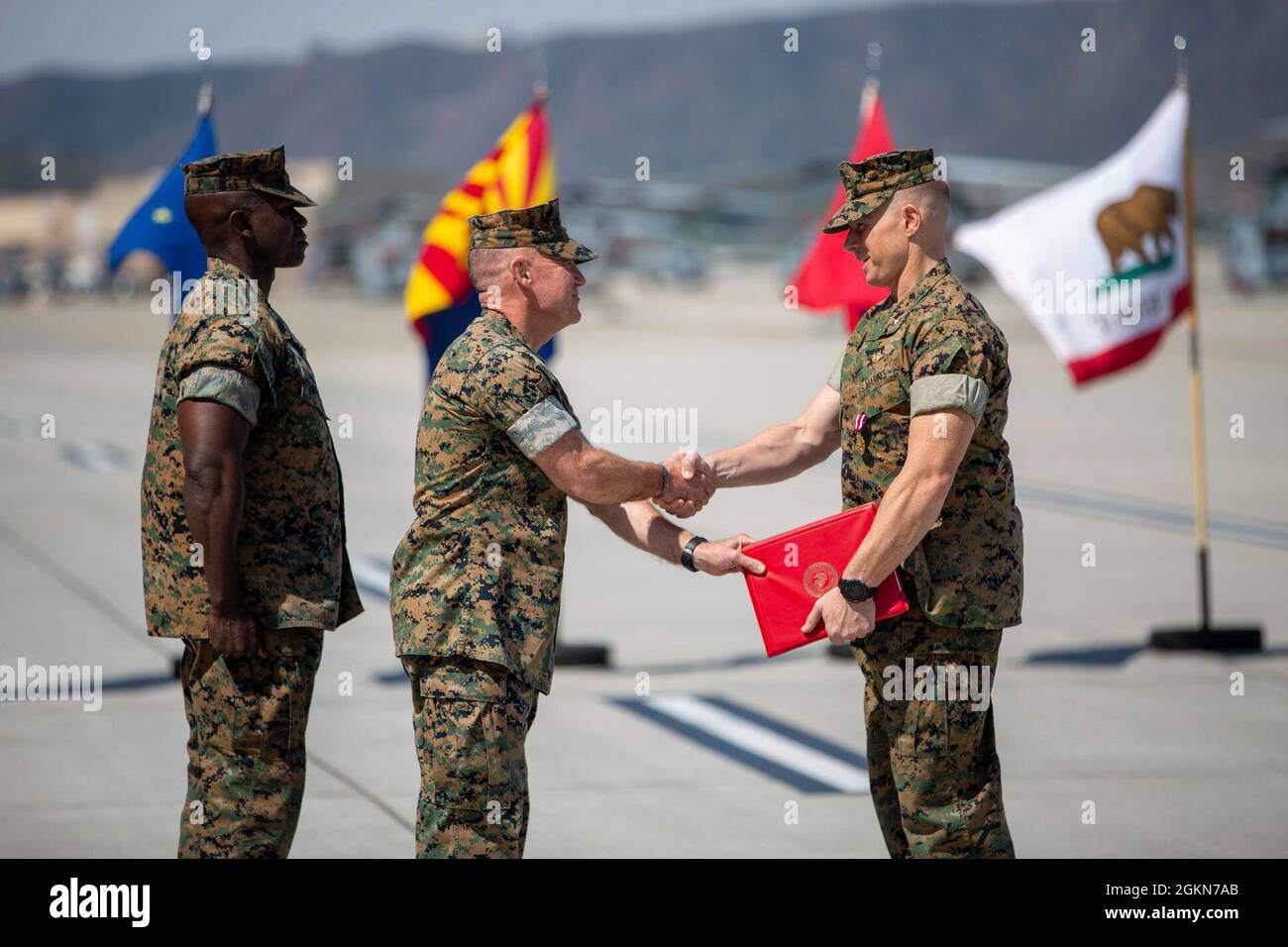 U.S. Marine Col. Bartolomea, commanding officer of Marine Aircraft ...