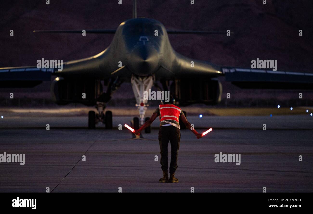 Airman 1st Class Lonnie Lewis, crew chief assigned to the 7th Bomb Wing ...