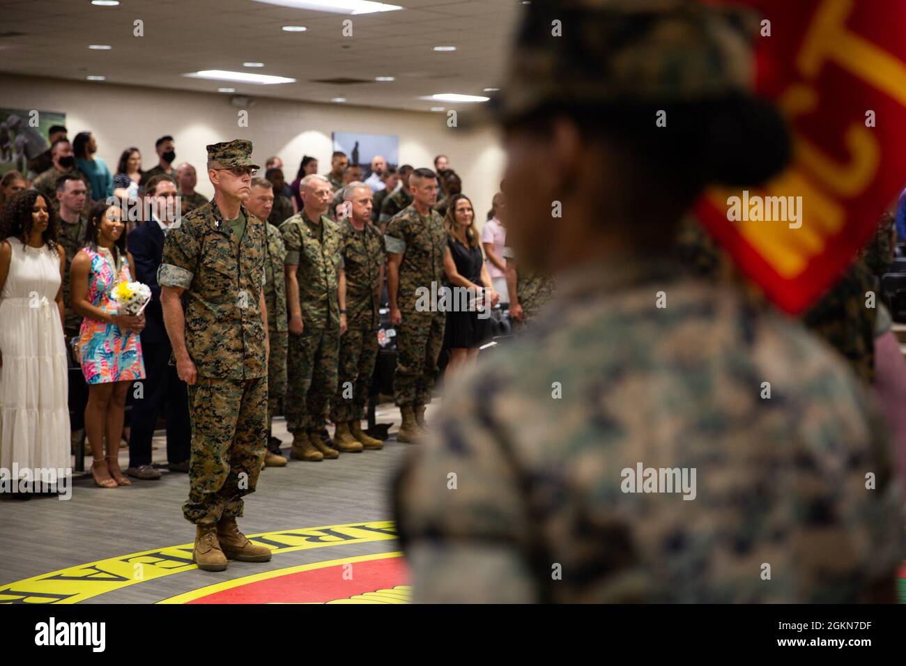 U.S. Marine Corps Col. David C. Emmel, incoming commanding officer for ...