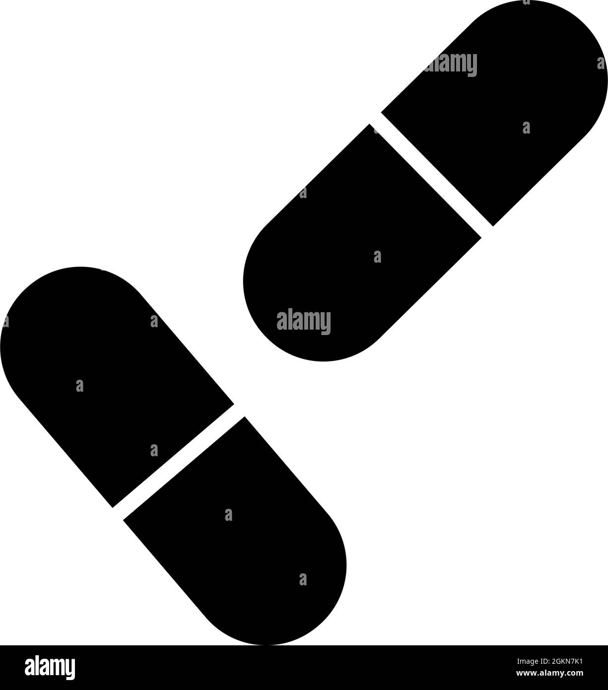 Pills Icon. Black Stencil Design. Vector Illustration Stock Vector ...
