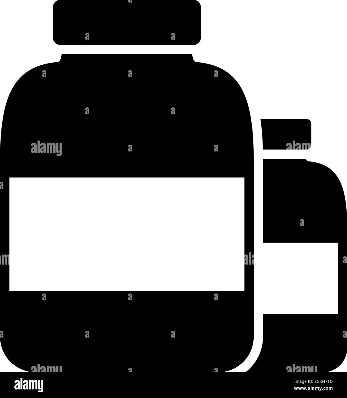 Pills Container Icon. Black Stencil Design. Vector Illustration Stock ...