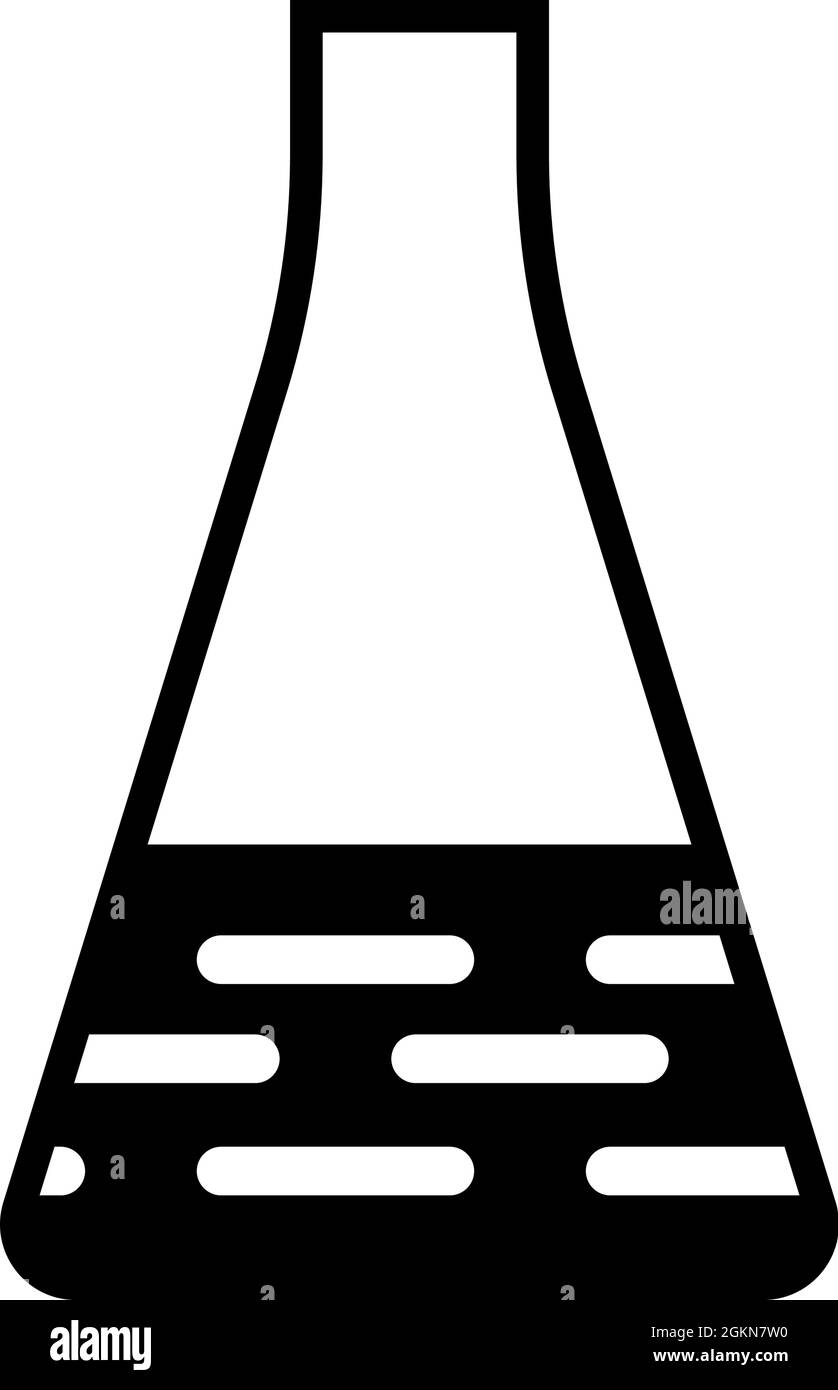 Medical Flask Icon. Black Stencil Design. Vector Illustration Stock ...