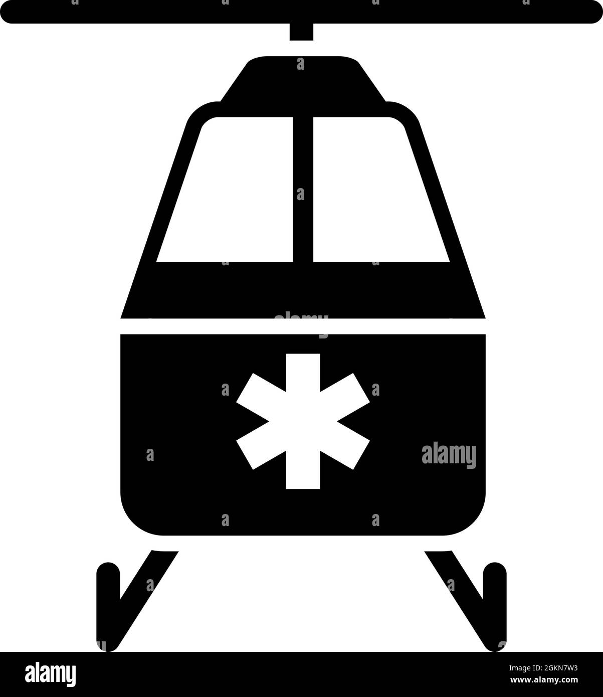 Medevac Icon. Black Stencil Design. Vector Illustration Stock Vector ...