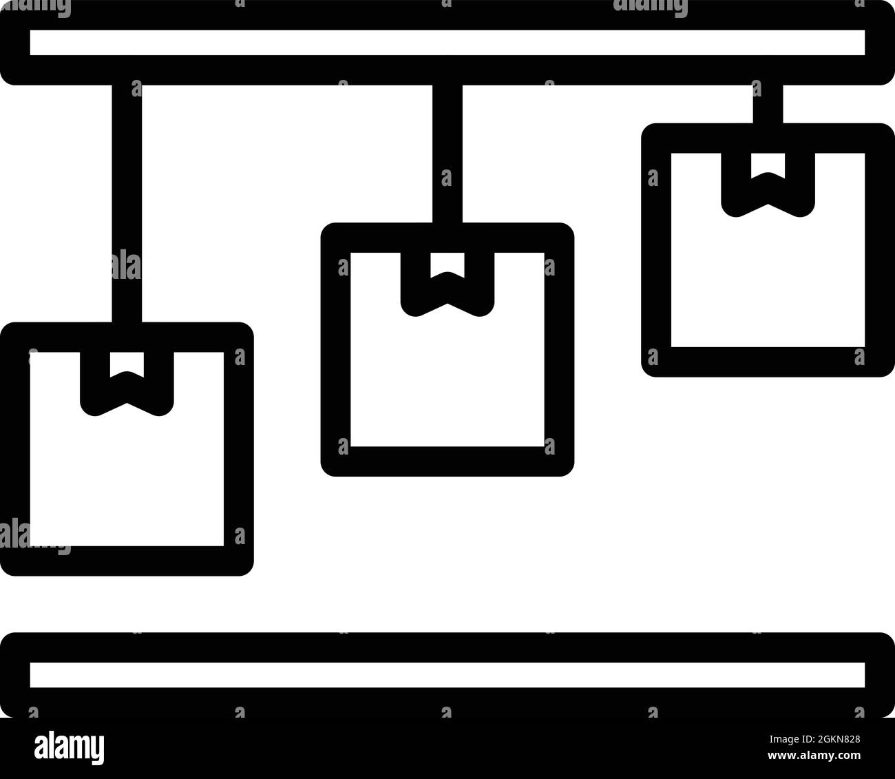 Mass production process icon outline vector. Factory assembly. Industry ...