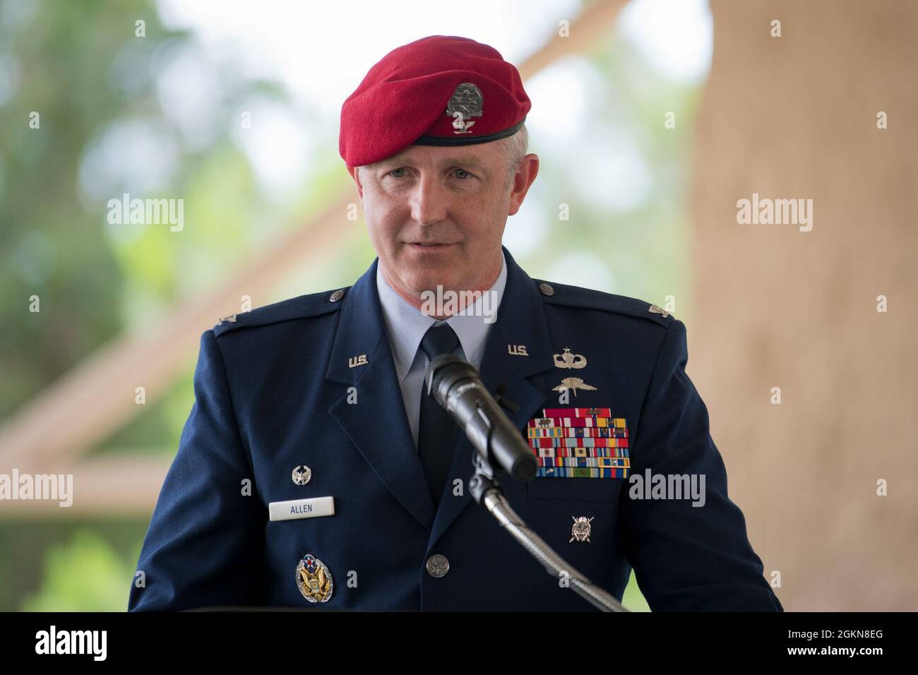 U.S. Air Force Col. Matthew Allen, left, 24th Special Operations Wing ...