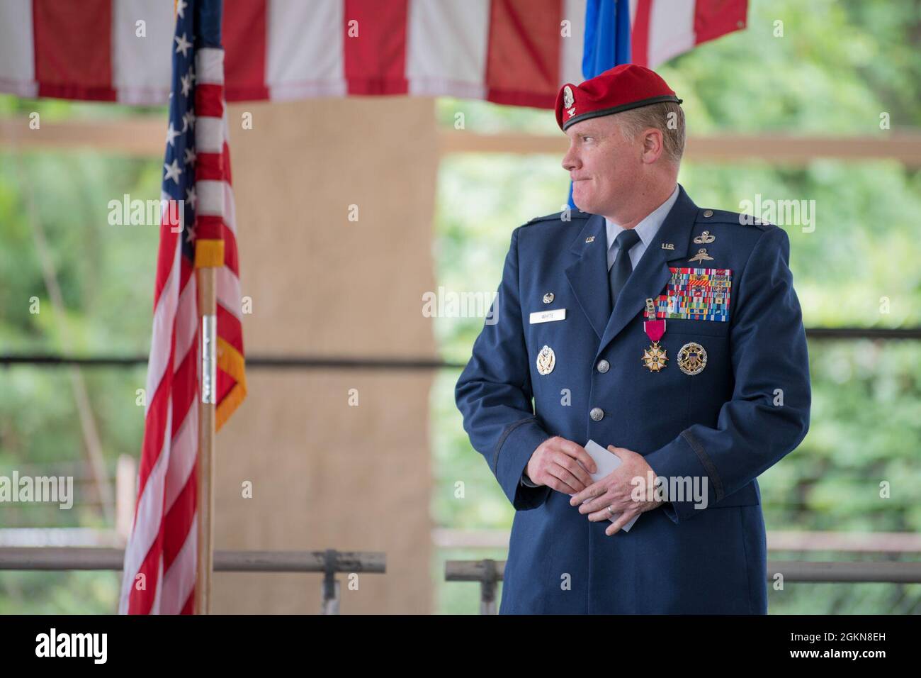 U.S. Air Force Col. William White, outgoing commander of the 720th ...