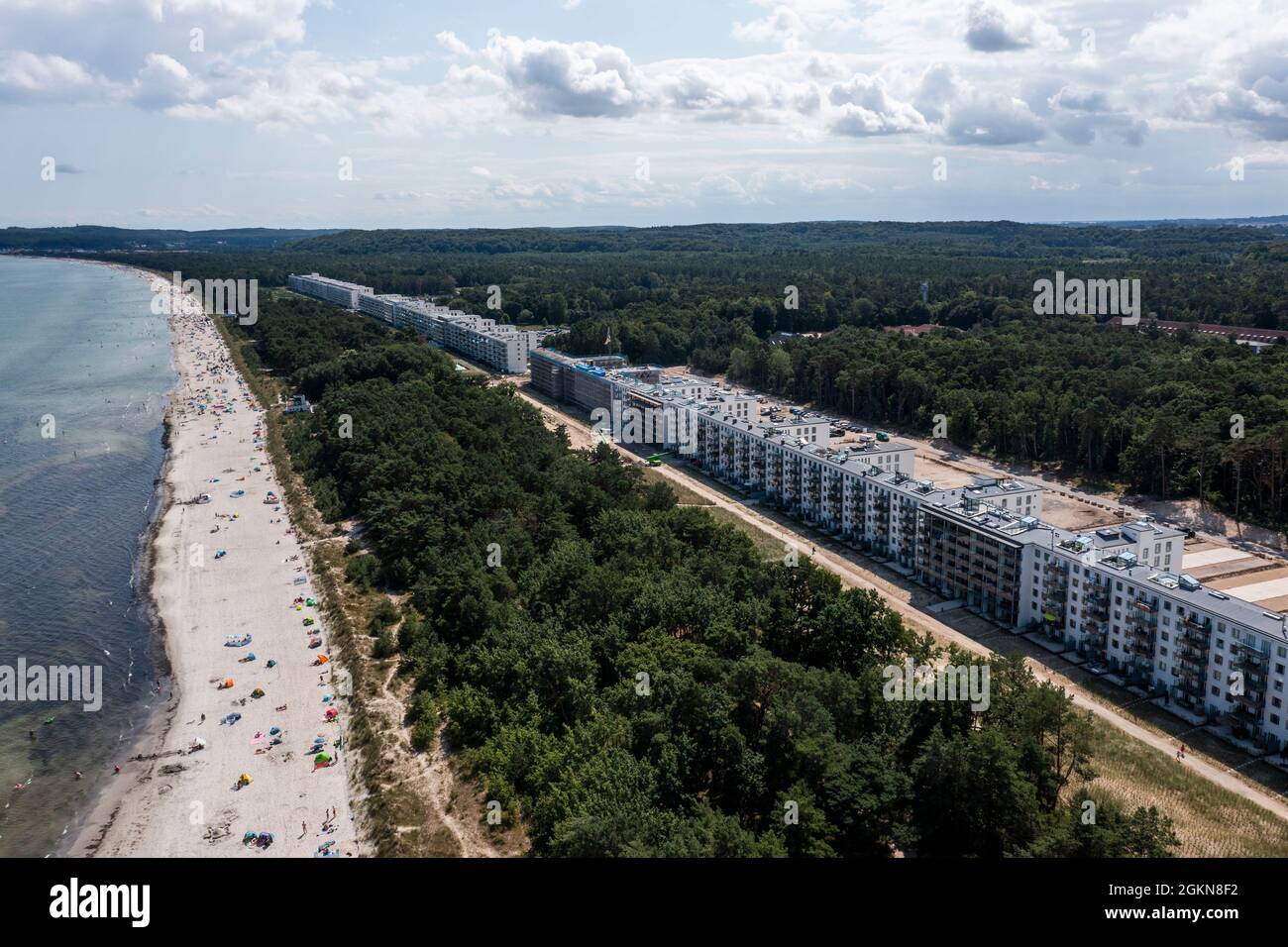A view from a drone on the Prora building in Germany Stock Photo - Alamy