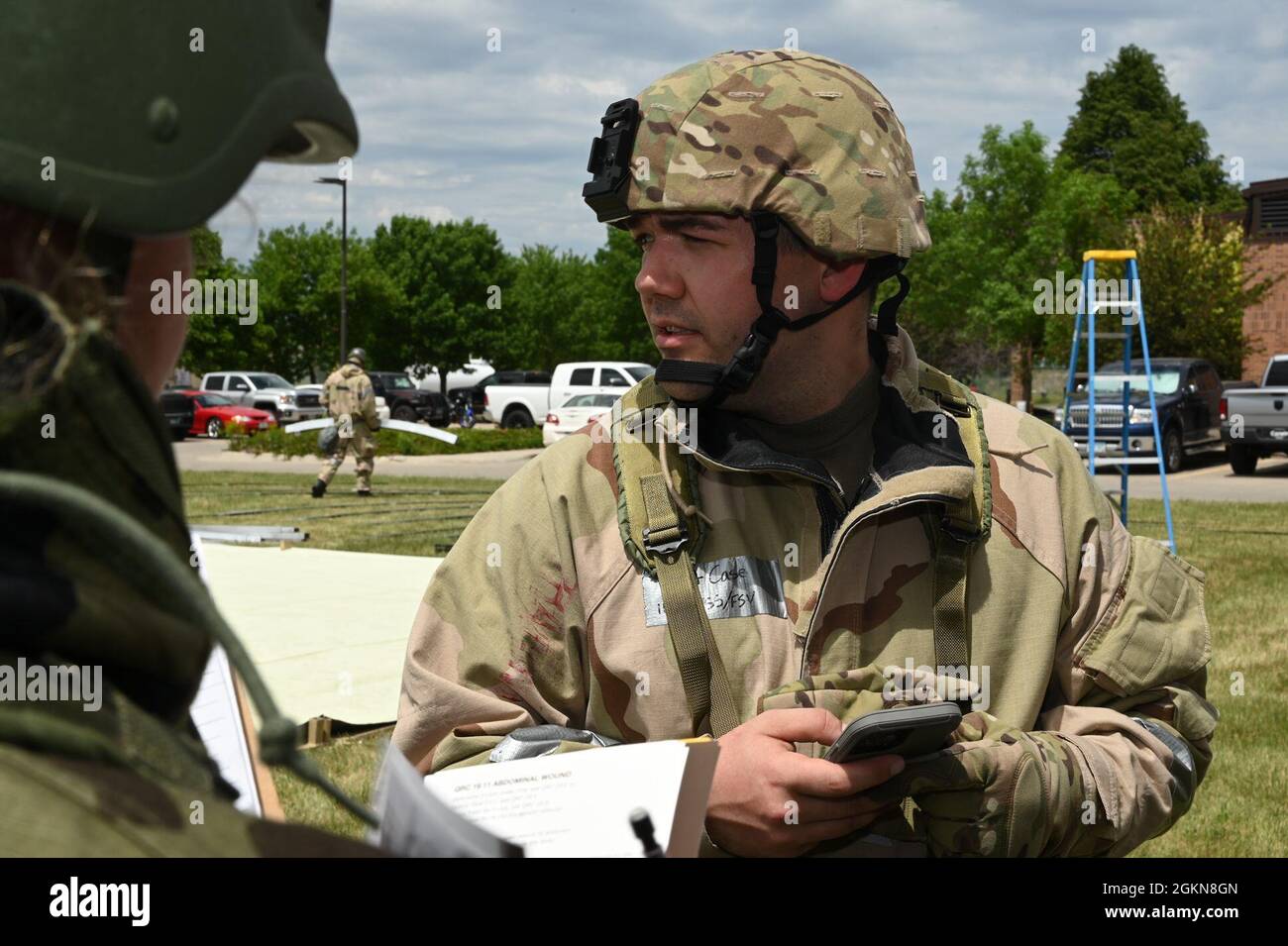 U.S. Air Force Tech. Sgt. Will Case, of the 119th Services Flight ...