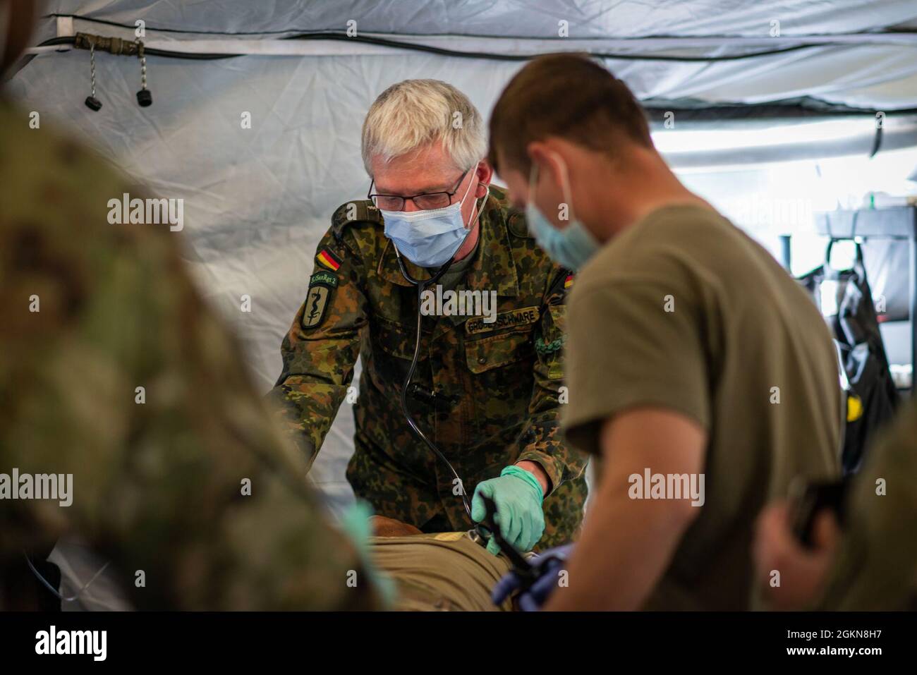 German Bundeswehr Lt. Col. Markus Grosse-Schware, anesthesiologist with ...
