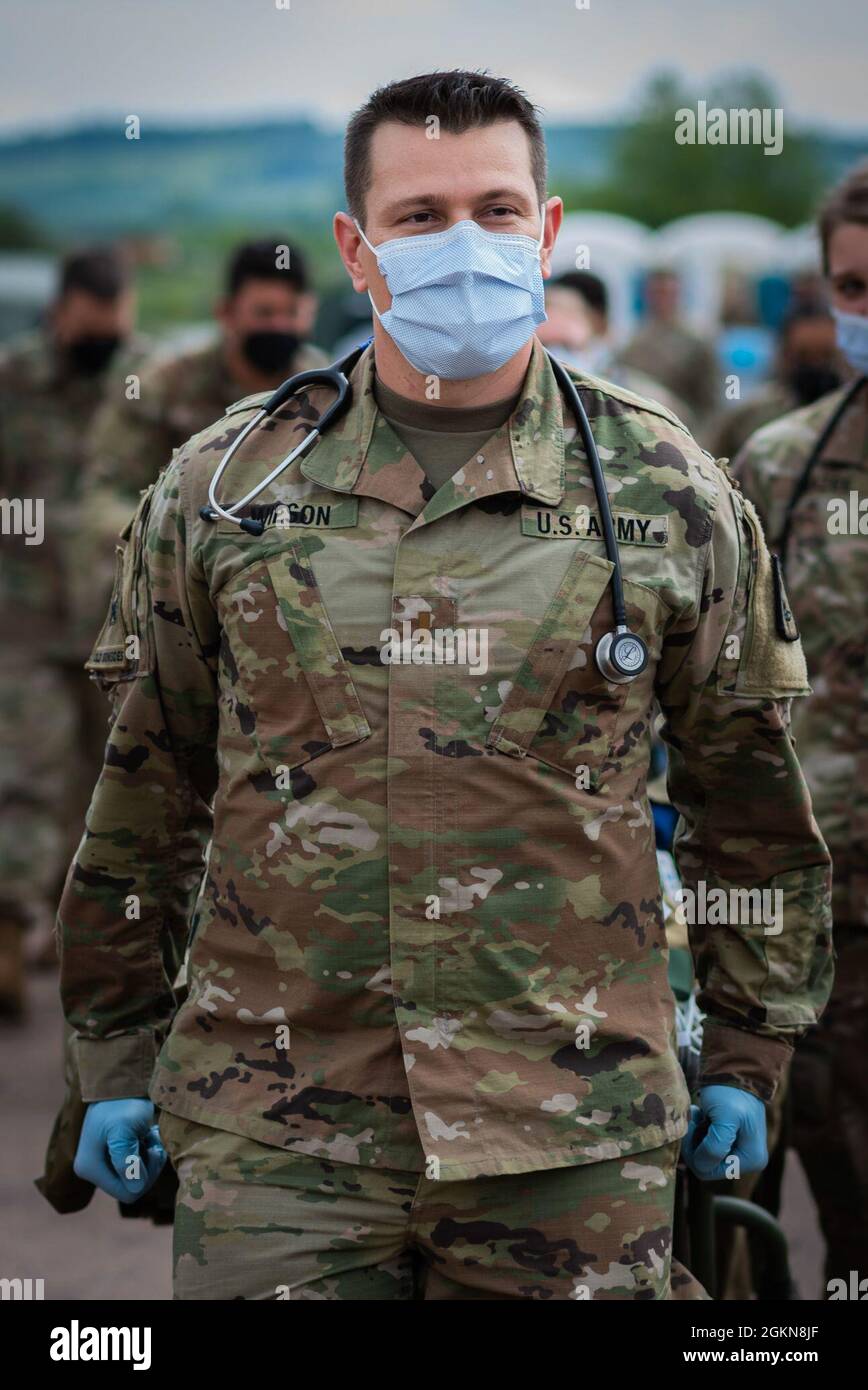 U.S. Army 2nd Lt. Kyle Wilson, critical care nurse with 512th Field ...