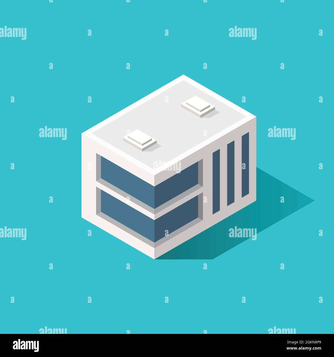 Building Icon Isometric Style. Vector illustration Stock Vector Image ...