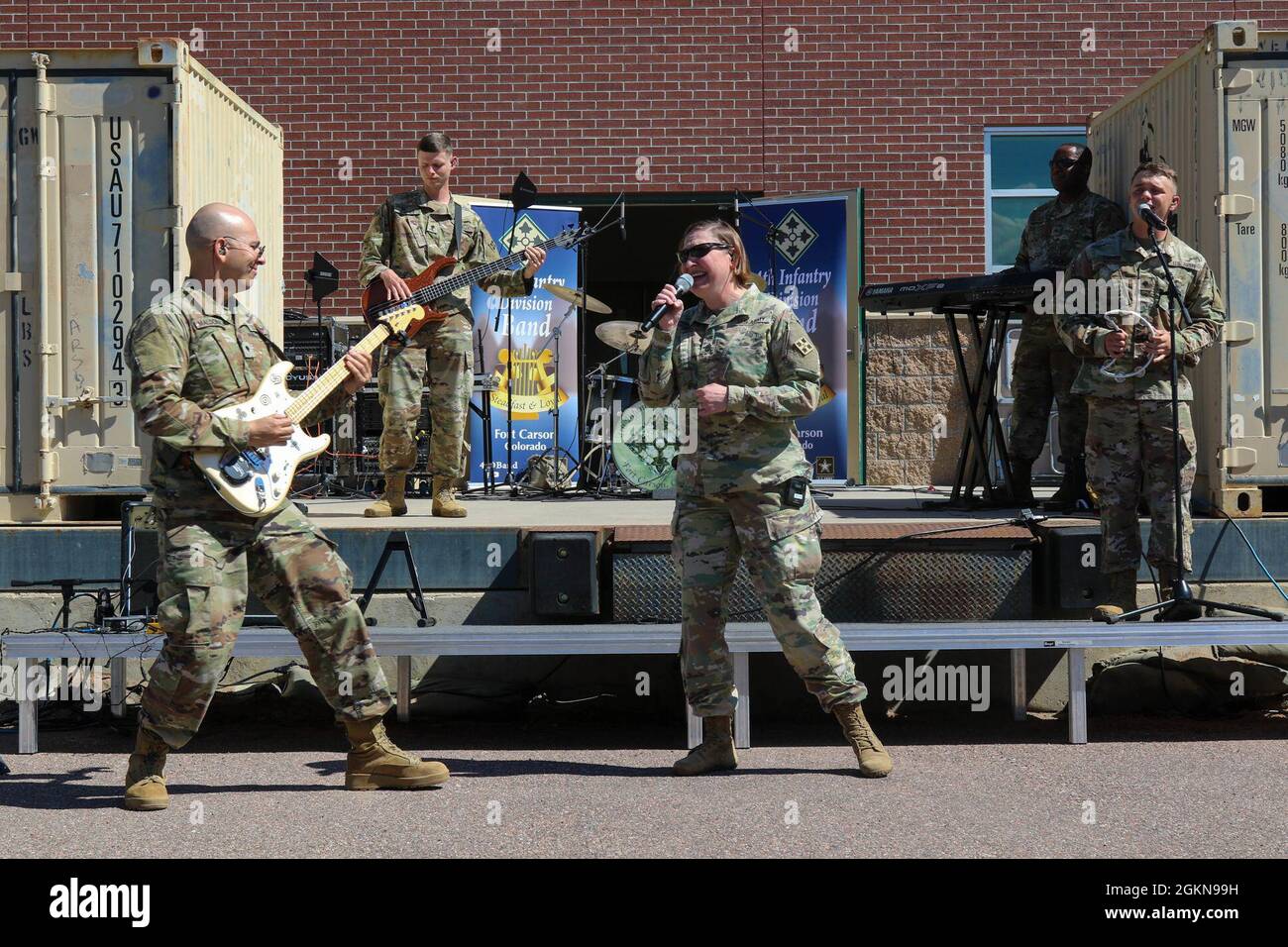 The 4th Infantry Division band, Mile High, performed for the ...