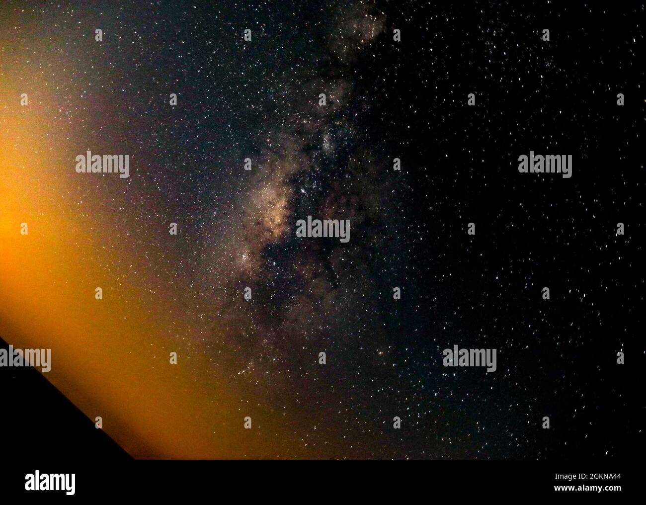 Night sky at Udairi Range Complex, Kuwait, June 3, 2021. The HIMARS ...