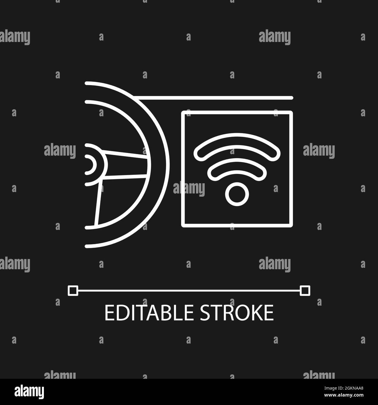 Built in wifi hotspot white linear icon for dark theme Stock Vector ...