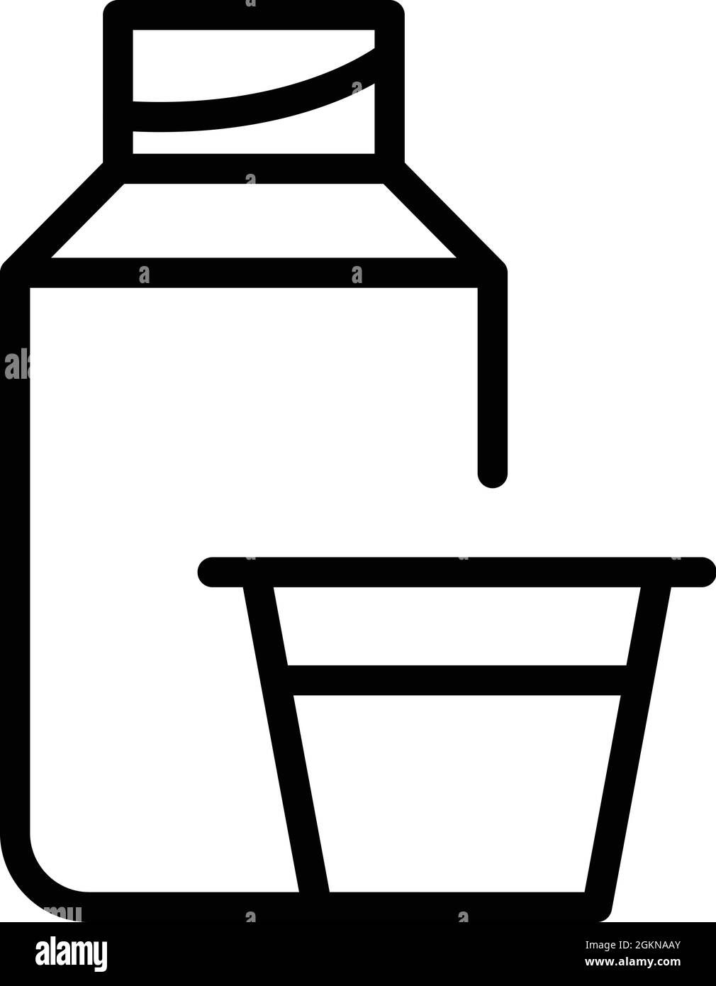 Syrup bottle icon outline vector. Medicine liquid. Cough beverage Stock ...