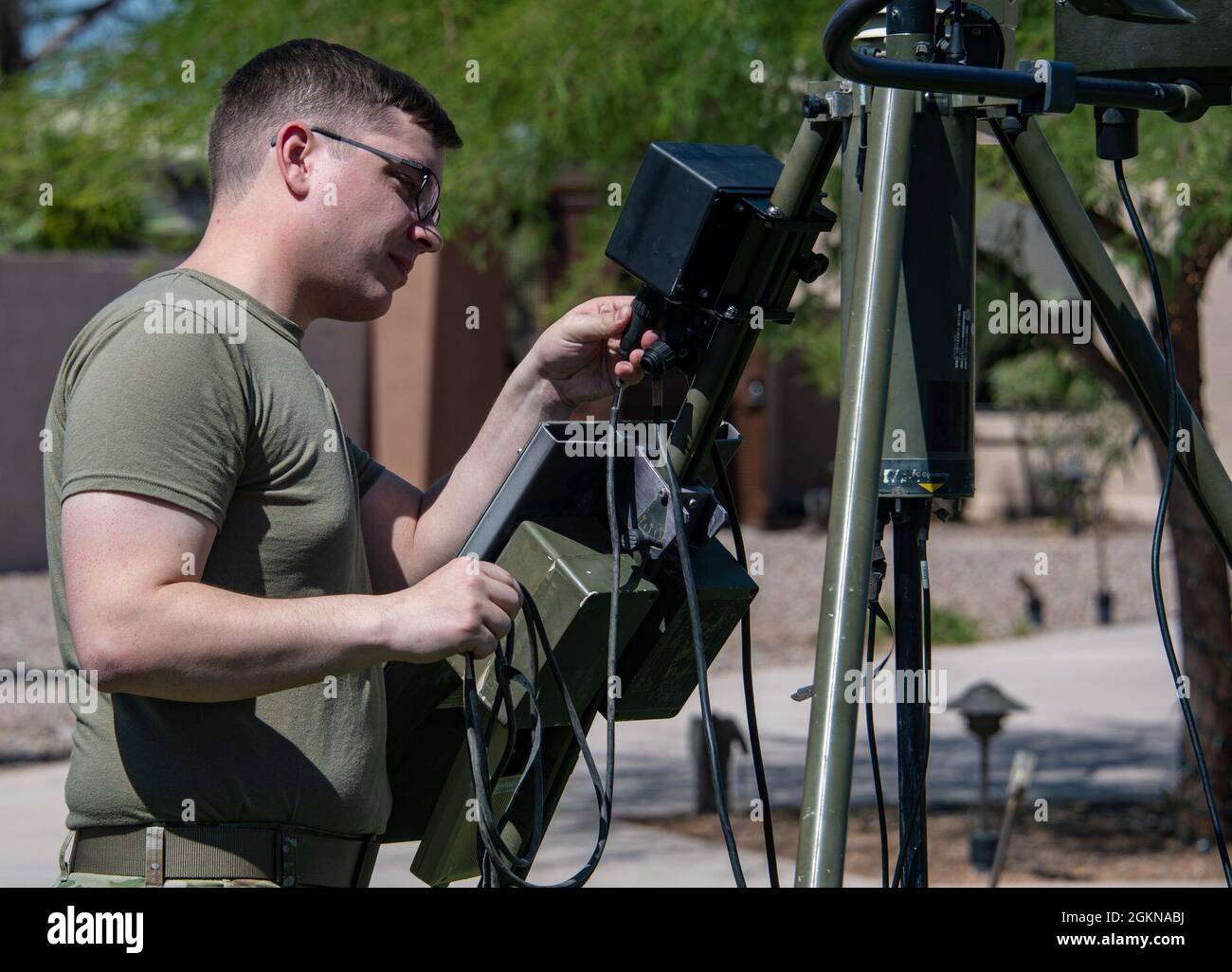 An Airmen from the 355th Operational Support Squadron Weather Flight ...