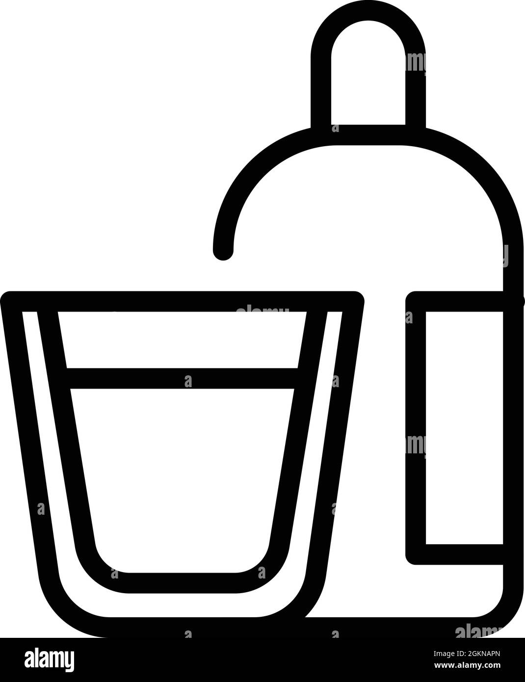Health syrup icon outline vector. Medical vitamin. Drug bottle Stock ...