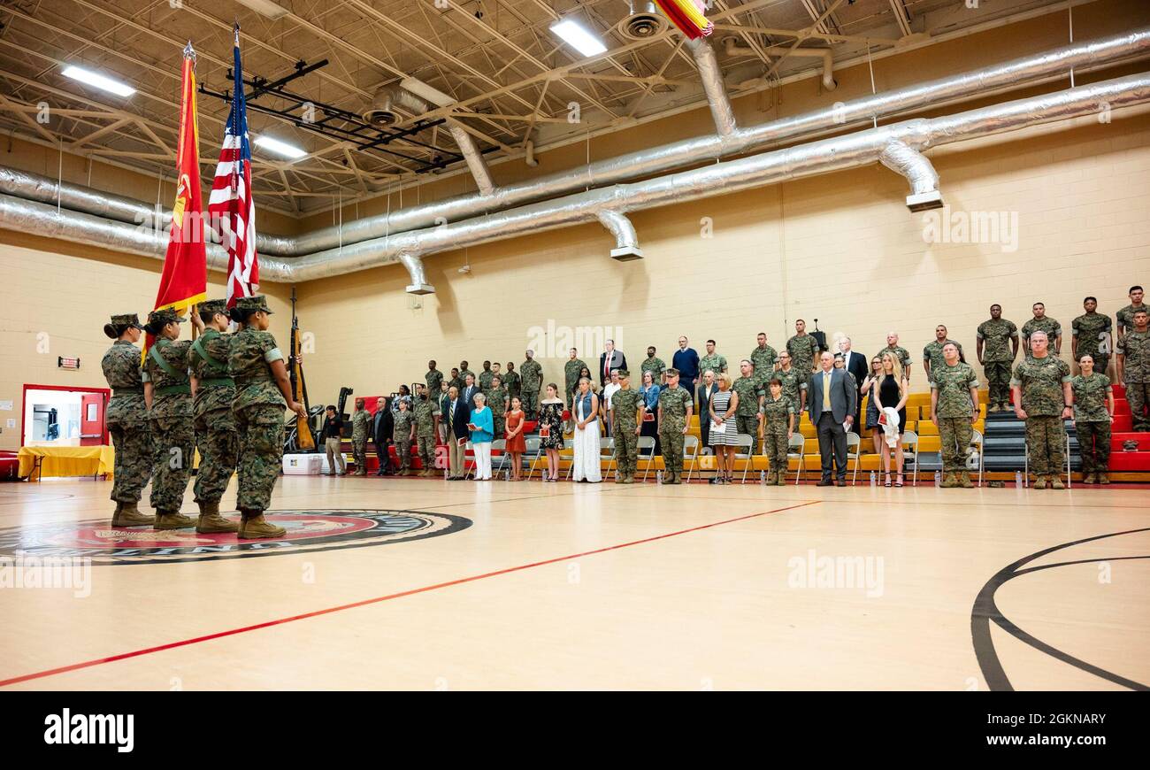 NORFOLK, Virginia (June 4, 2021) -- A U.S. Marine Corps color guard ...