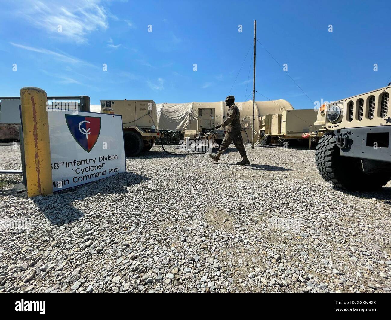 Indiana National Guard Spc. Patrick Dawkins, from Indianapolis and a ...
