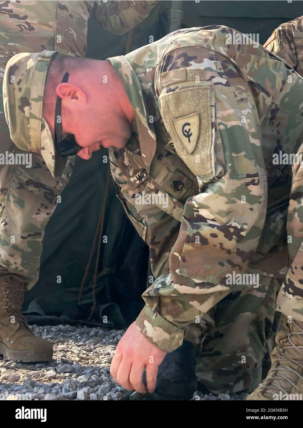Indiana National Guard Staff Sgt. Anthony Witt, from Indianapolis and ...