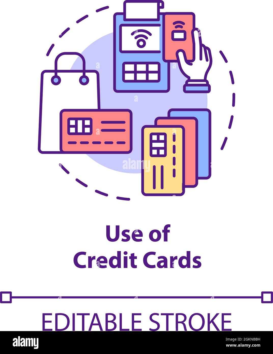 Credit card using concept icon Stock Vector Image & Art - Alamy