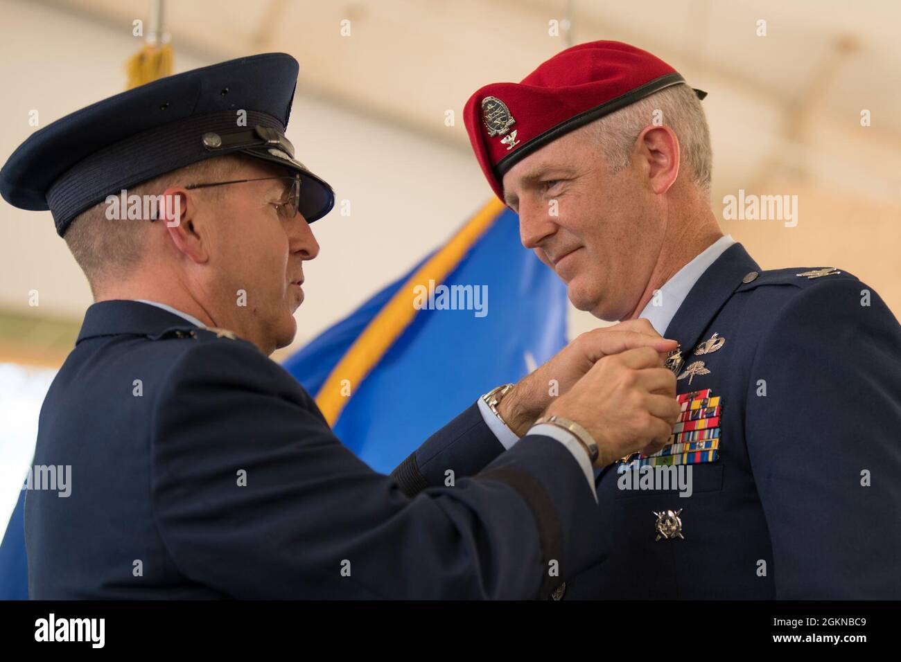 U.S. Air Force Col. Matthew Allen, outgoing commander of the 24th ...
