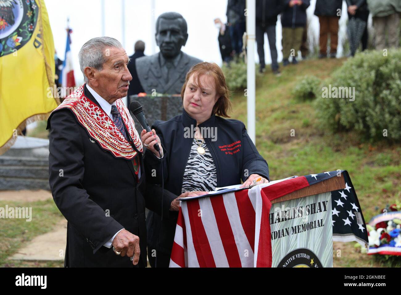 U.S. Army Native American Veteran Charles Shay, the guest of honor ...