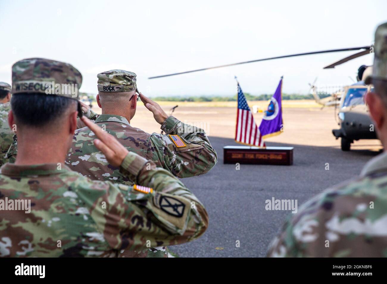 U.S. Army Lt. Col. Adam R. Bock, outgoing commander of the 1st ...
