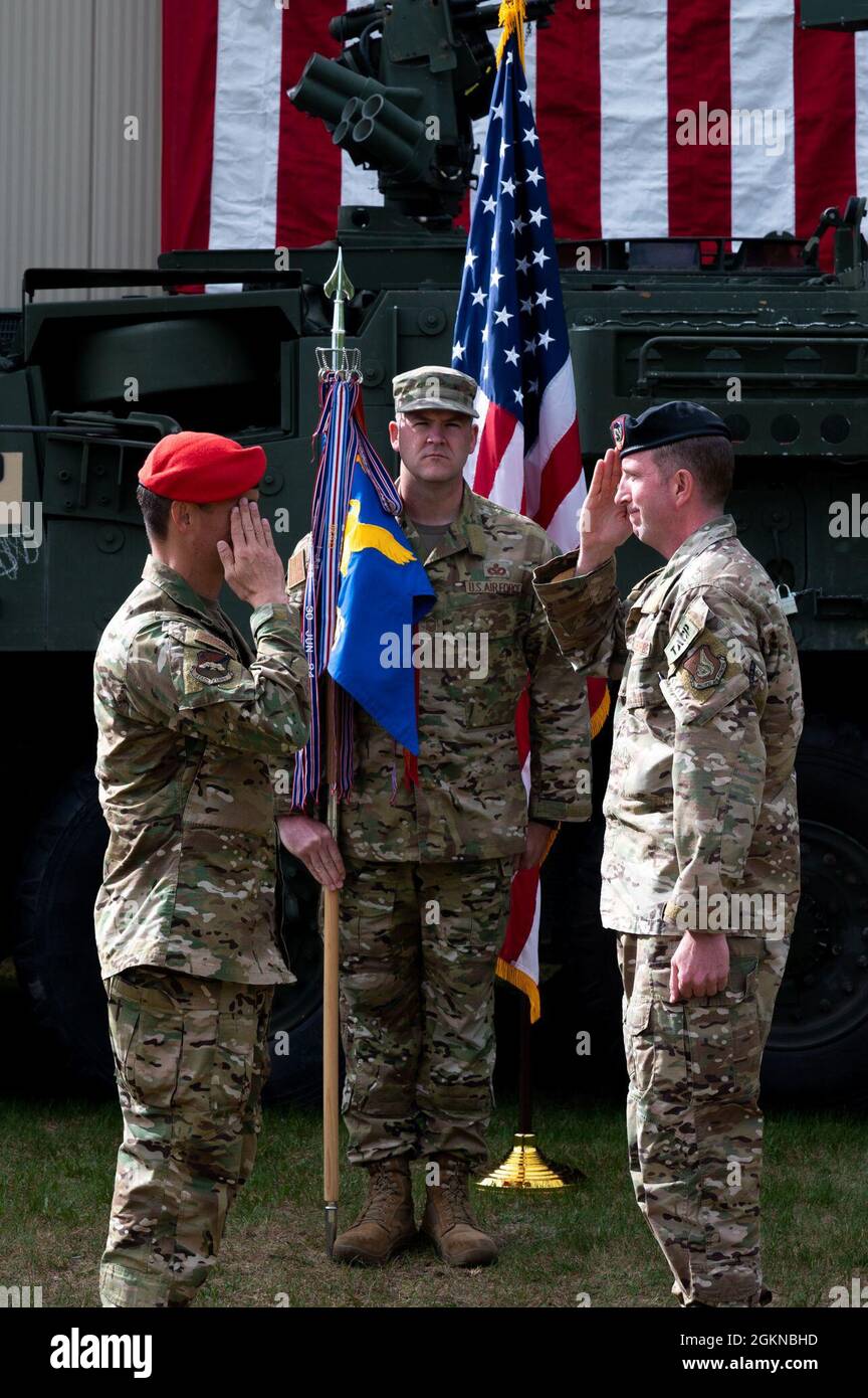 U.S. Air Force Lt. Col. Kyle Mattie (right), the 3rd Air Support ...