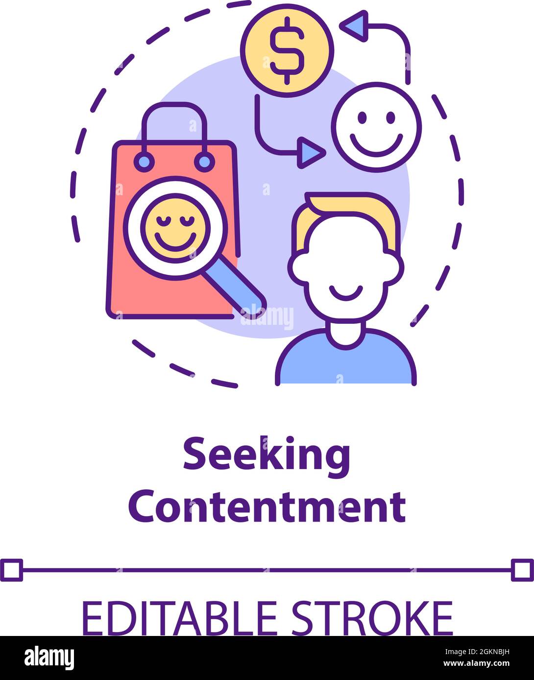 Contentment concept Stock Vector Images - Alamy