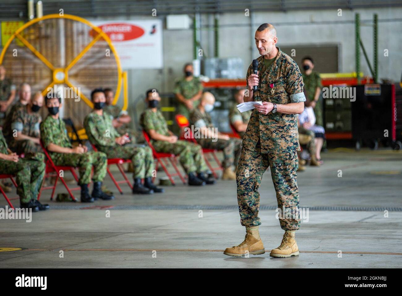 U.S. Marine Corps Col. Matthew Robbins, outgoing commanding officer of ...