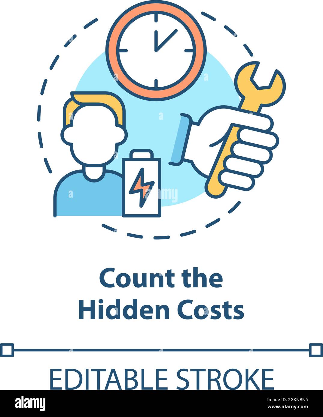 Count hidden costs concept icon Stock Vector Image & Art - Alamy