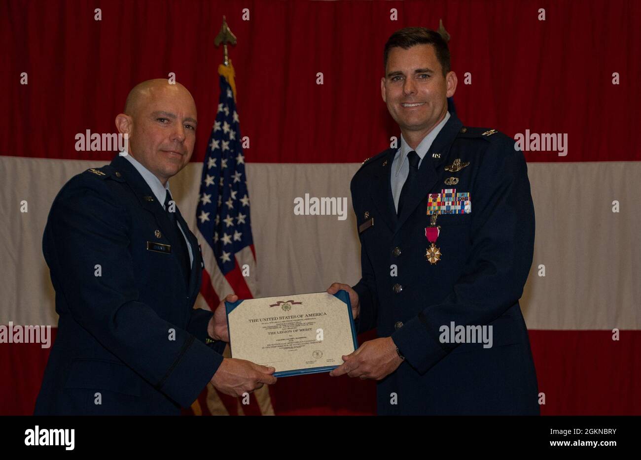 Col. David Chauvin, Nevada Air National Guard Chief of Staff, presents ...