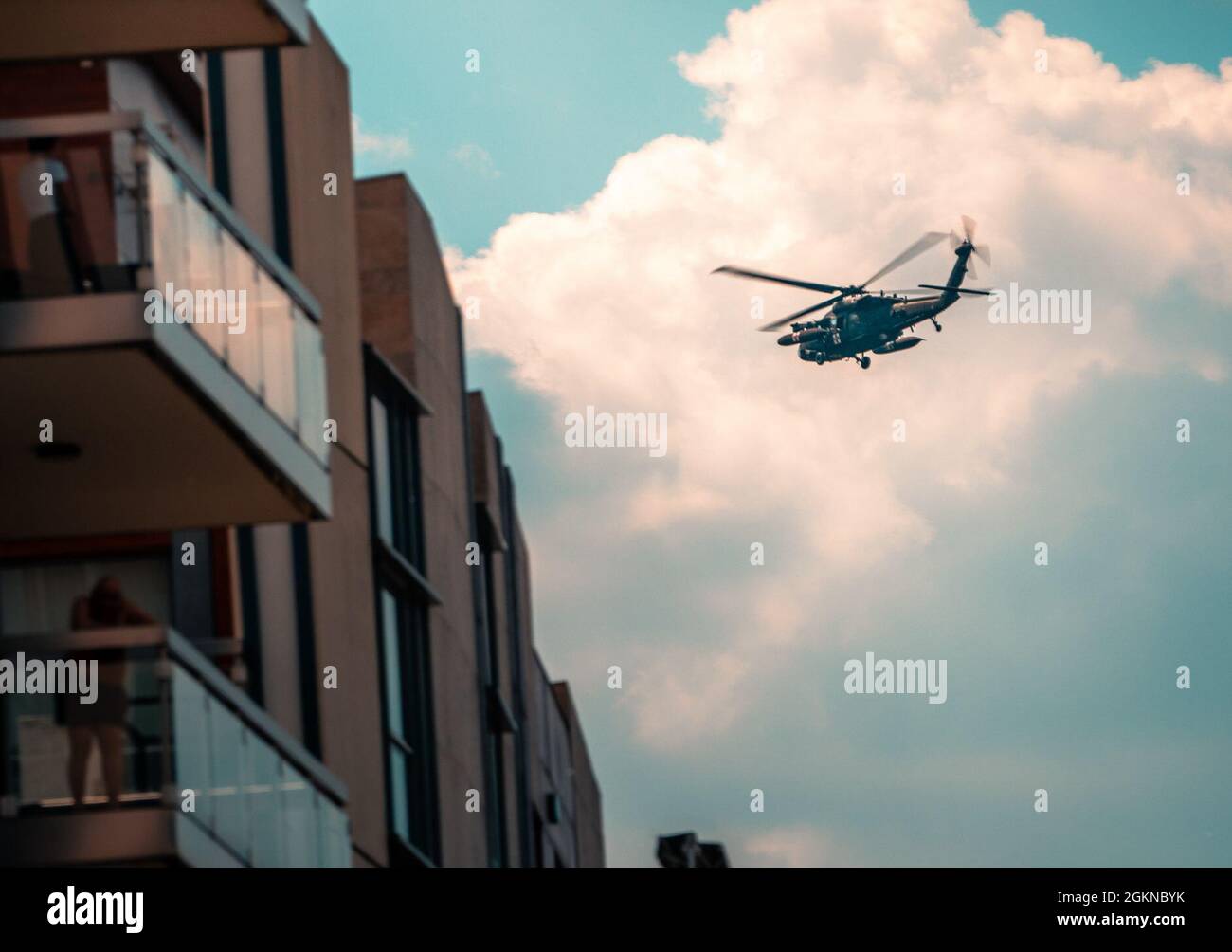 A UH-60A MEDEVAC helicopter from the 12th Combat Aviation Brigade ...