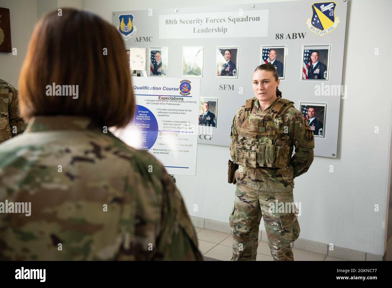 U.S. Air Force Staff Sgt. Katrina Nelson, a defender with the 88th ...