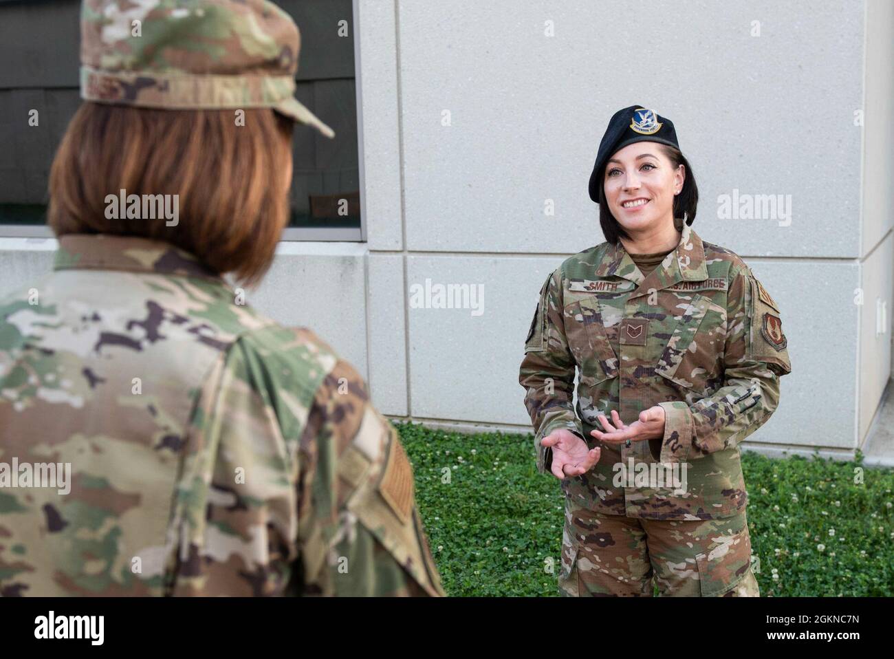 U.S. Air Force Staff Sgt. Stephanie Smith, a unit instructor with the ...