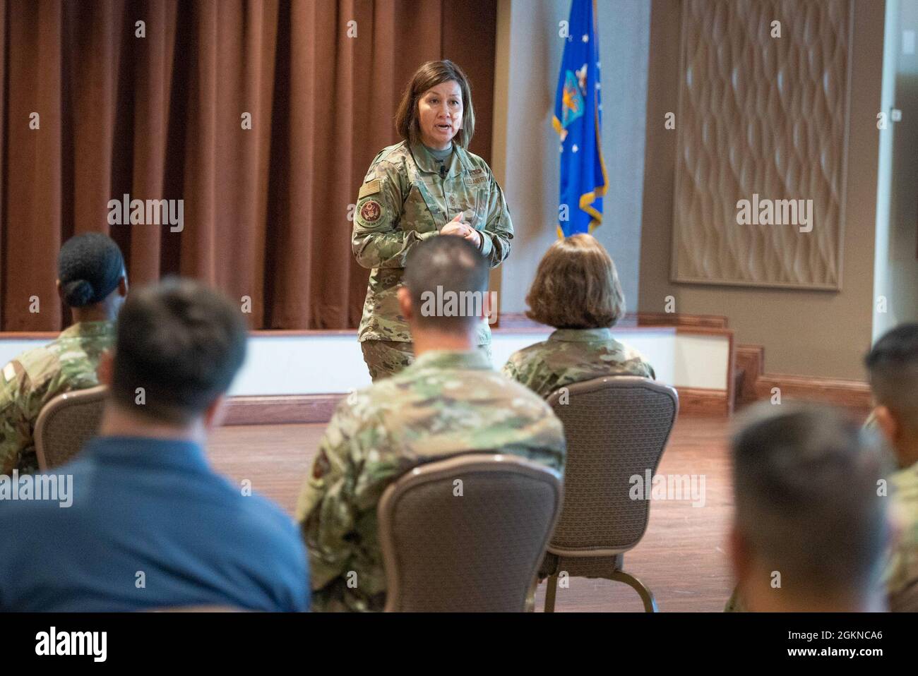 Chief Master Sergeant of the Air Force JoAnne S. Bass provides remarks ...