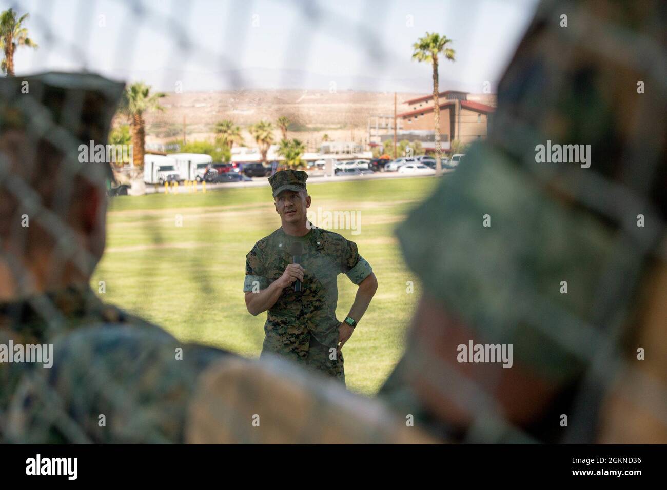 U.S. Marine Corps Lt. Col Peter F. Priester, the outgoing commanding ...